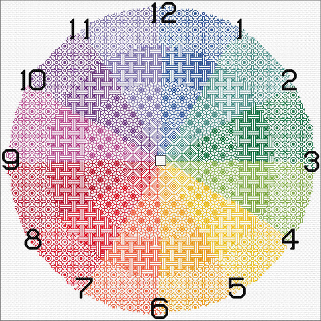 Stitch a Colour Wheel Clock Face | DoodleCraft Design | DoodleCraft Design
