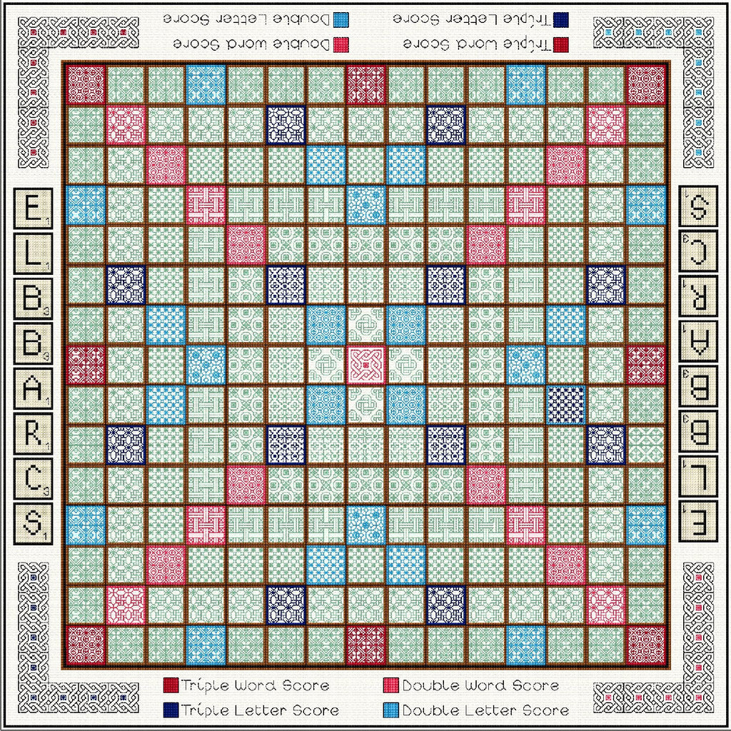 Stitched Elbbarcs Board (our version of Scrabble) | DoodleCraft Design ...