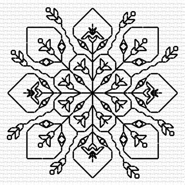 Blackwork embroidery Tree Rounds | DoodleCraft Design | DoodleCraft Design