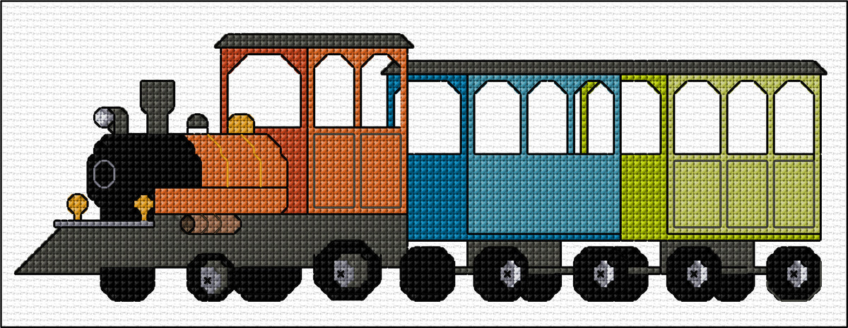 Cross Stitch Train | DoodleCraft Design | DoodleCraft Design