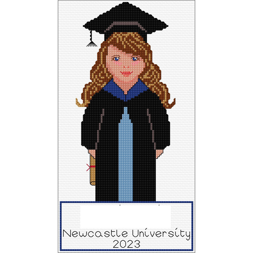 Examples of a cross stitch design - Graduation | DoodleCraft Design