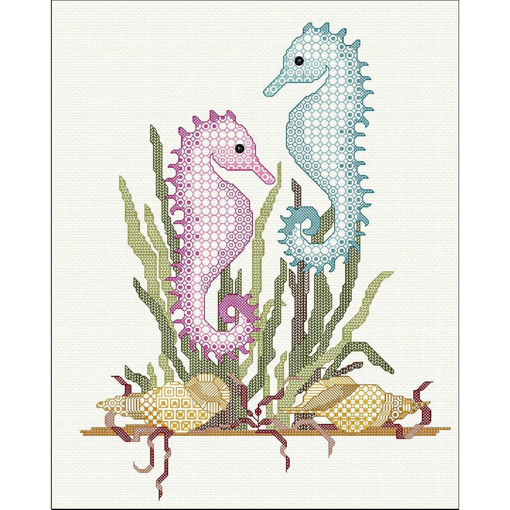 Threads used for Blackwork Seahorses | DoodleCraft Design | DoodleCraft ...