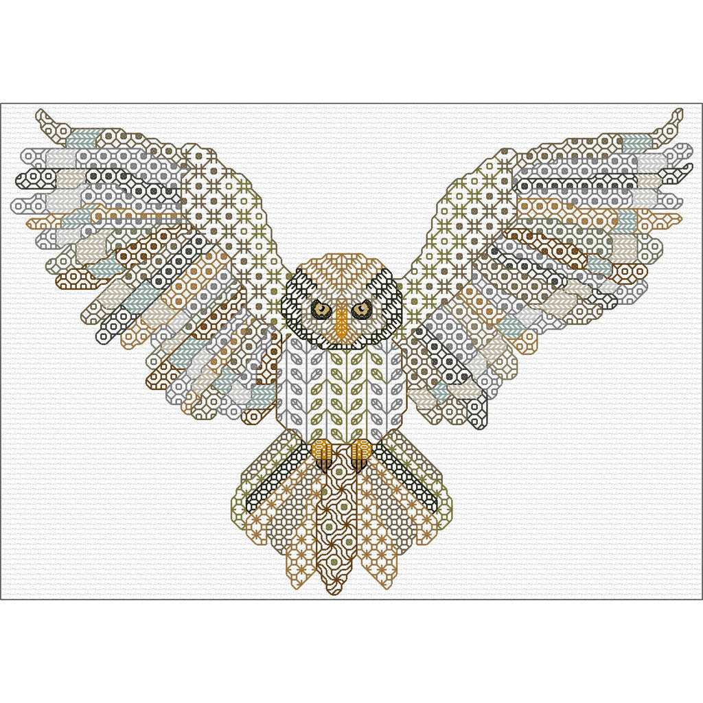 Blackwork embroidery - Small Brown Owl | DoodleCraft Design ...